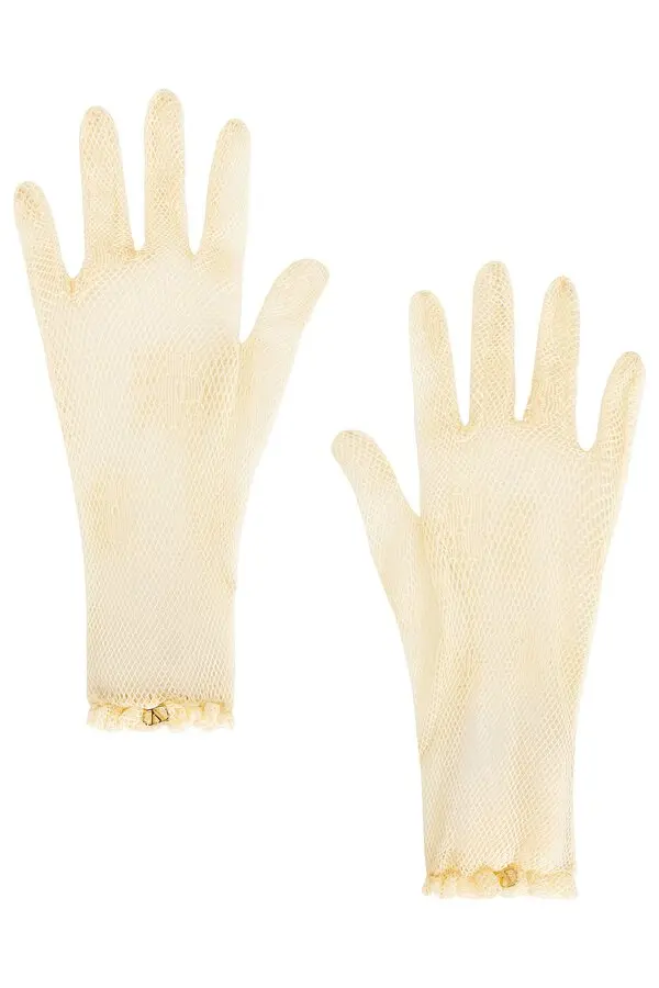 Valentino Garavani Vlogo Signature Gloves - Burro & Oro