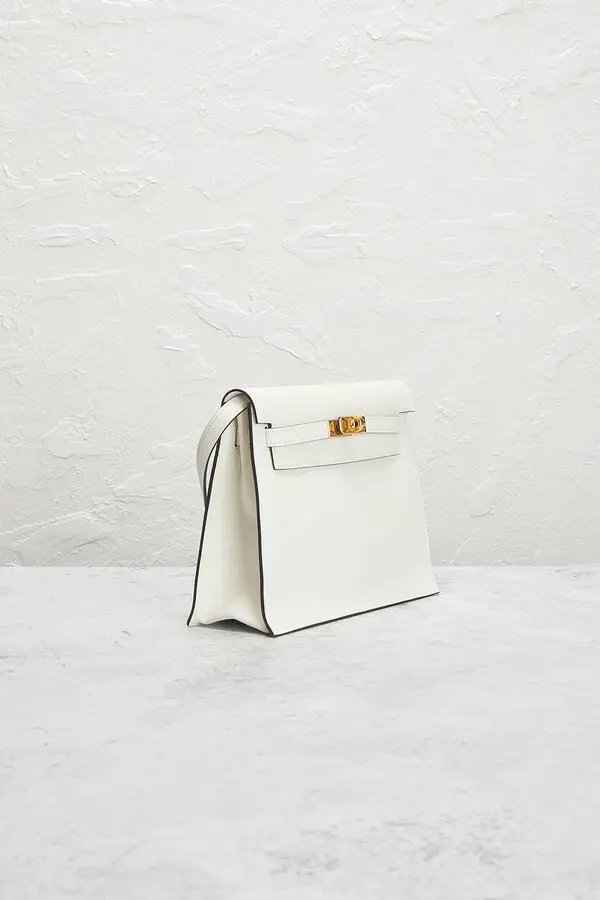 Hermès Evercolor Kelly Danse Shoulder Bag - Blanc