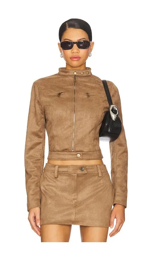 Lioness Bella Moto Jacket - Brown