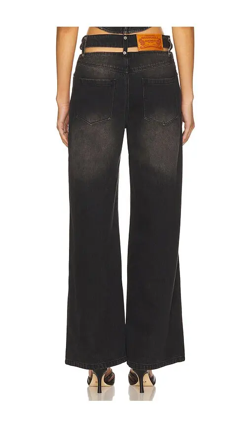 MARRKNULL Cutout Denim Trousers