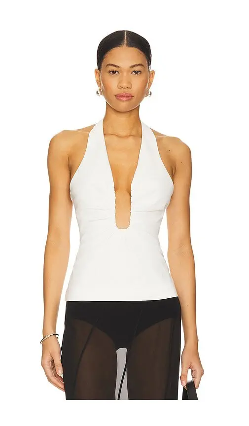 Misha Collection Alusia Halterneck Top - Ivory