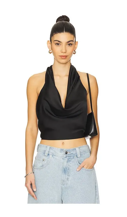 WeWoreWhat Halter Cowl Neck Top
