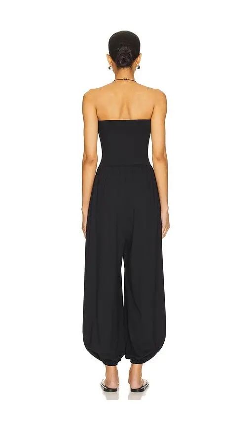 Susana Monaco Tube Gathered Ankle Jumpsuit - Black