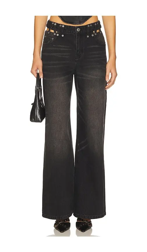 MARRKNULL Cutout Denim Trousers
