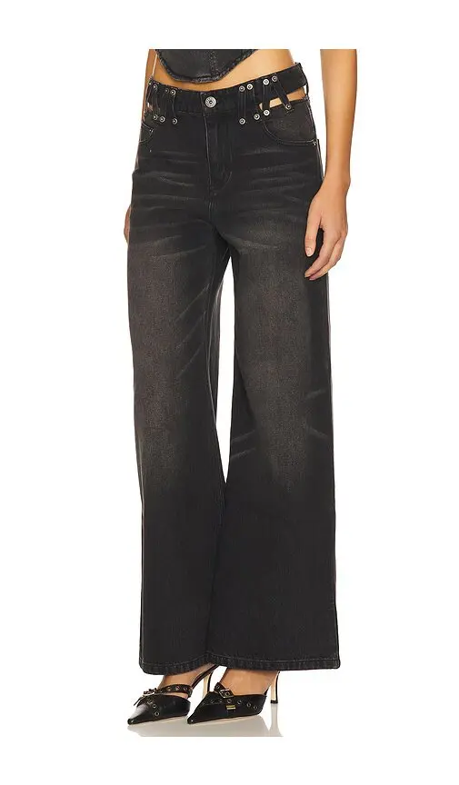 MARRKNULL Cutout Denim Trousers