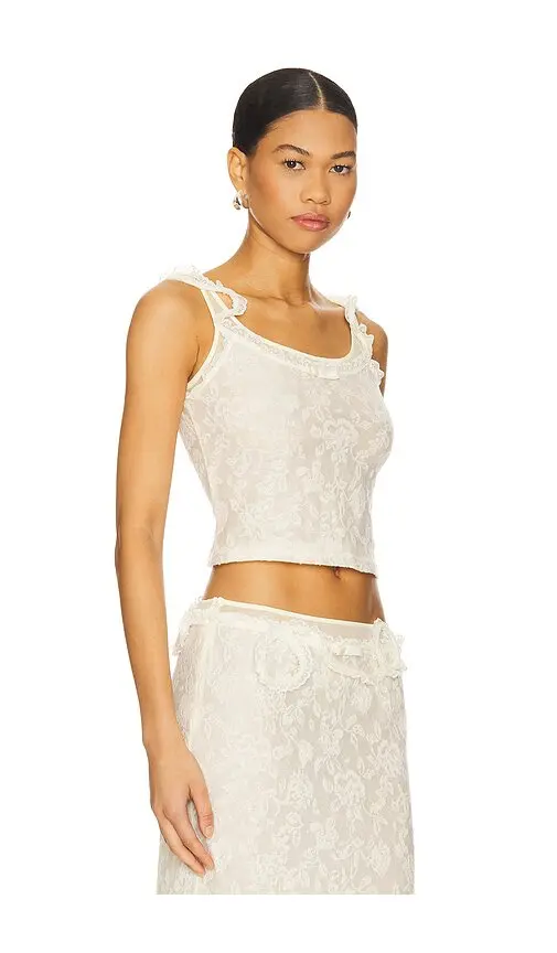 MARRKNULL Lace Layered Top