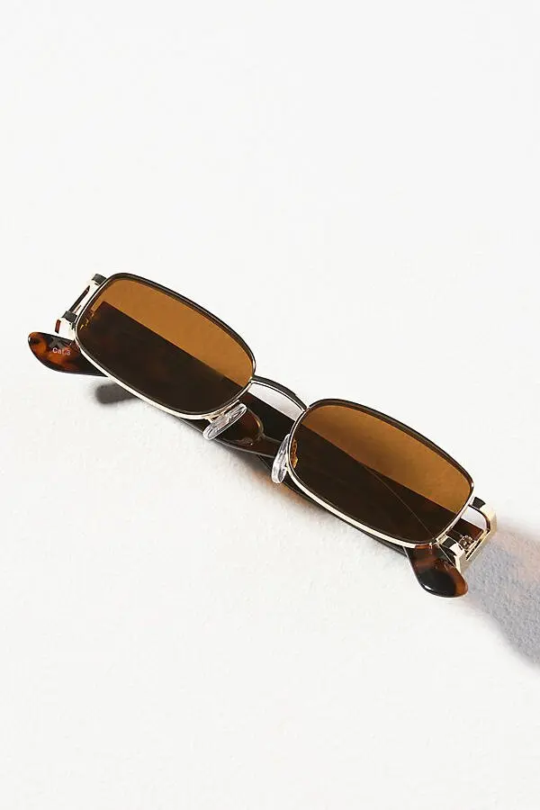 Anthropologie Rectangle Sunglasses - Tortoise