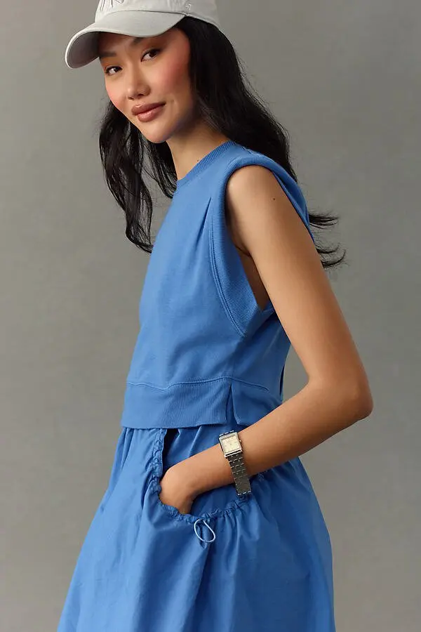 Daily Practice By Anthropologie Gardenia Muscle Twofer Mini Dress In  Cornflower - 36% Off | Editorialist