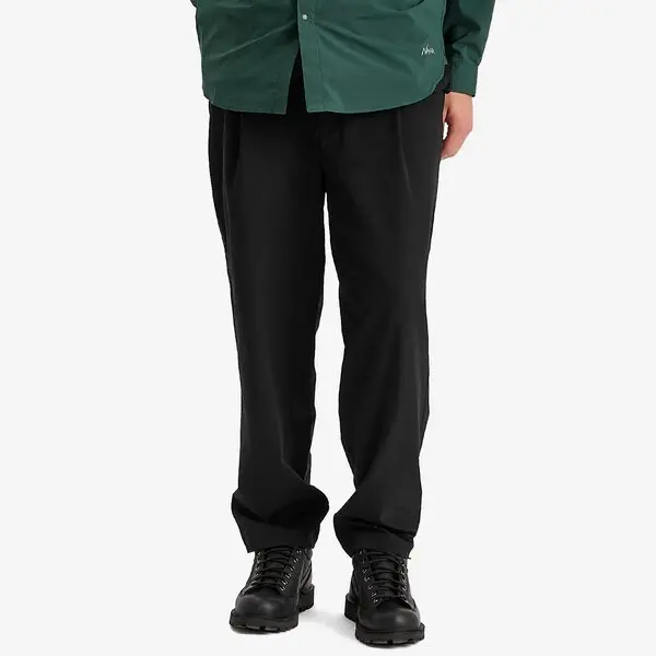 NANGA Dotair® Comfy Tuck Tapered Trousers - Black | Editorialist