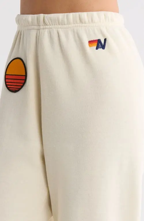 Aviator Nation Sunset Patch Joggers - Vintage White