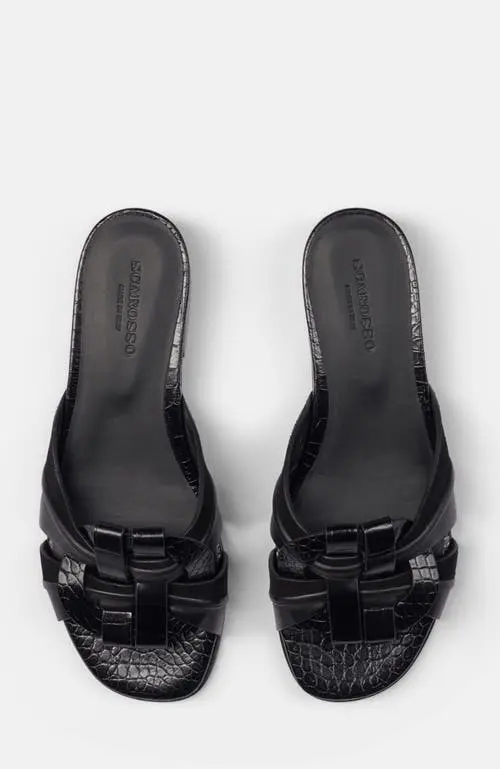 SCAROSSO Anna Sandals - Black - Calf