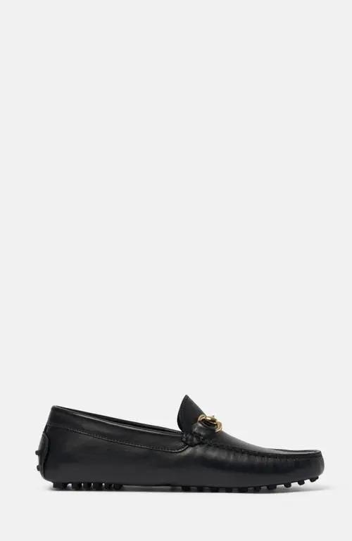 SCAROSSO Raphael Driving Loafers - Black - Calf