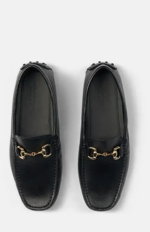 SCAROSSO Raphael Driving Loafers - Black - Calf