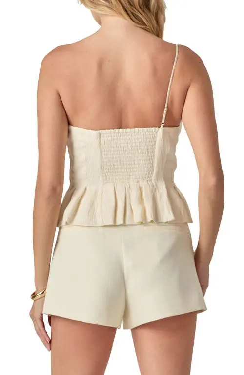English Factory Ruffle Asymmetric Sleeveless Top