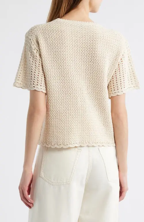 Rag & Bone Khloe Open Stitch Cotton & Linen Sweater