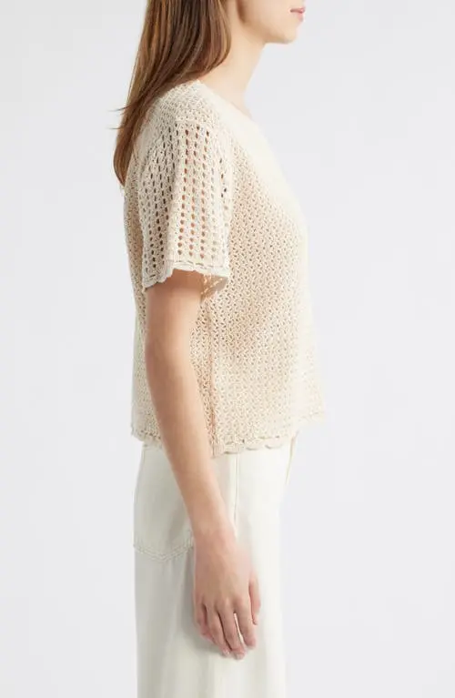 Rag & Bone Khloe Open Stitch Cotton & Linen Sweater