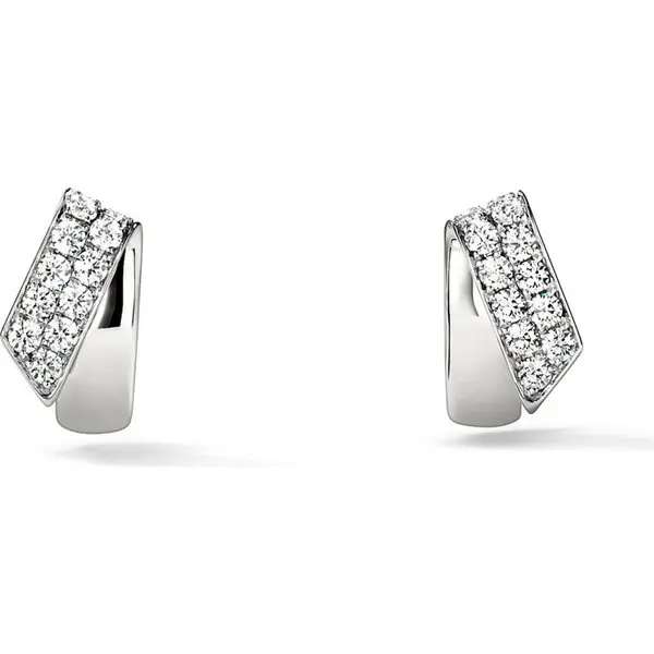 Hearts On Fire Inside/out 18k Gold Diamond Flip Earrings - White Gold