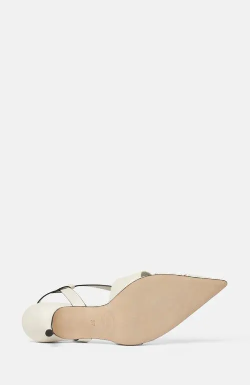SCAROSSO Clio Slingback Pumps - Off White - Calf