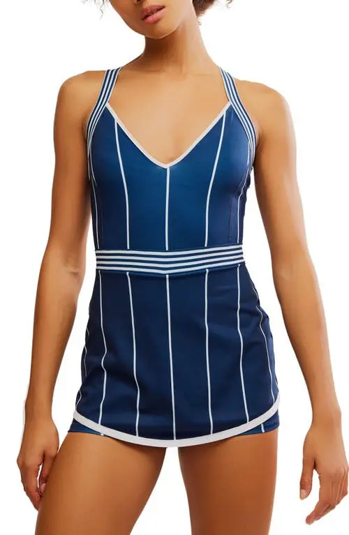 Free People Cool On The Court Tennis Romper - Navy