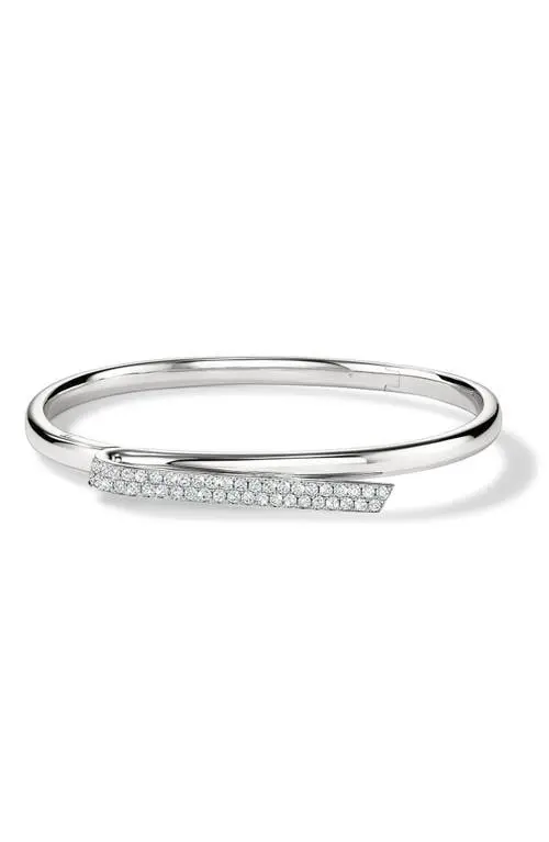 Hearts On Fire Inside Out Diamond Flip Bangle - White Gold