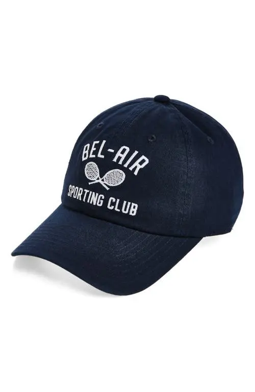 American Needle Bel-air Club Cotton Baseball Cap - Navy