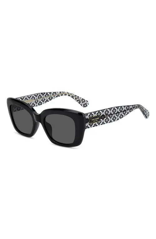 Kate Spade New York Rectangular Polarized Sunglasses - Black