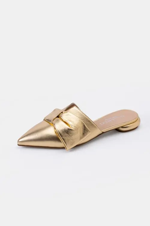 BELLS & BECKS Ana Pointy Toe Mule With Bow