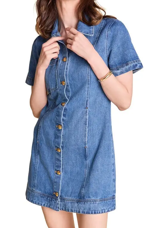English Factory Denim Mini Shirtdress
