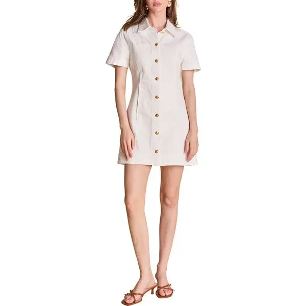 English Factory Denim Mini Shirtdress - White