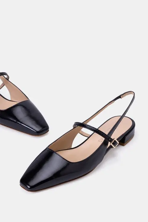 BELLS & BECKS Tina Mary Jane Slingback Flat - Black