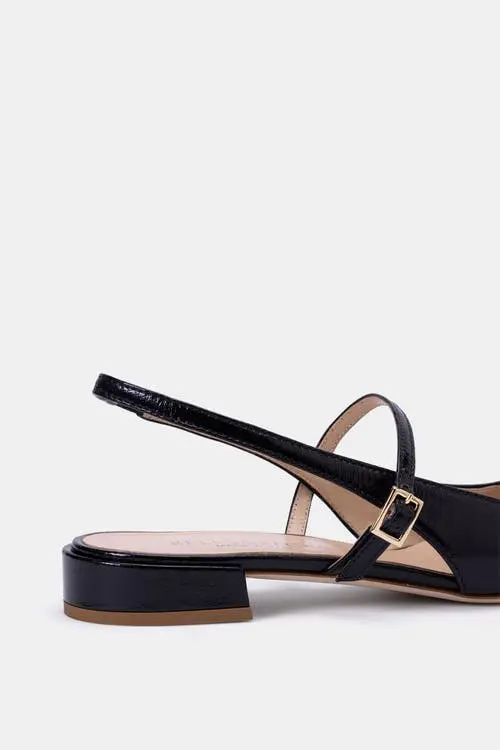 BELLS & BECKS Tina Mary Jane Slingback Flat - Black
