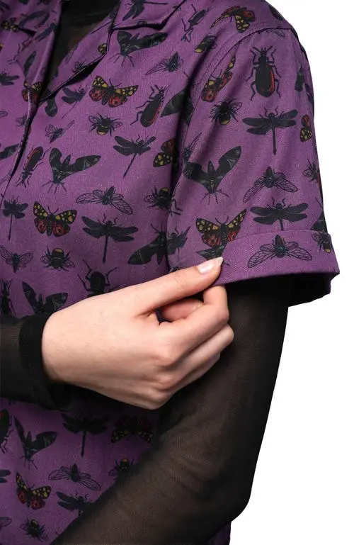 WILDFANG Camp Button-up Shirt - Insect Grape