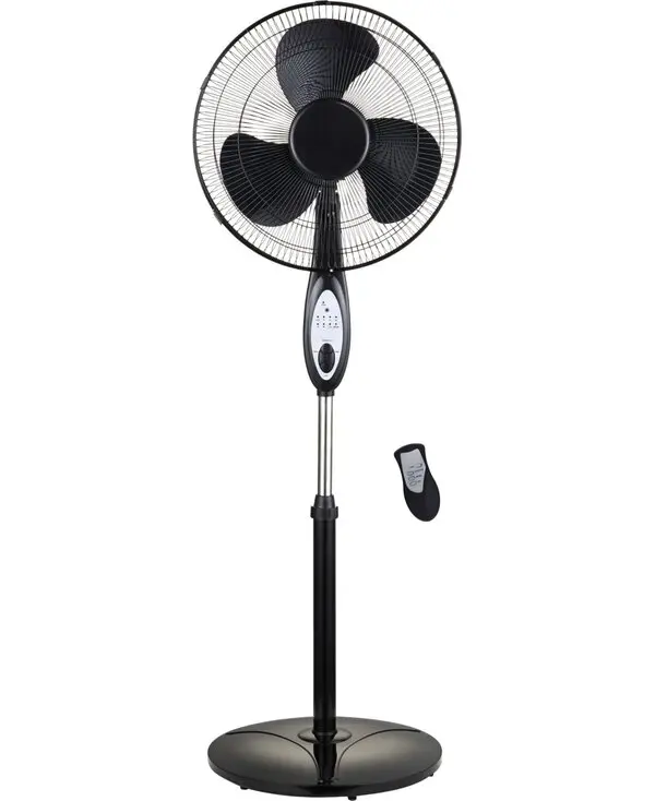OPTIMUS 16" Oscillating Stand Fan With Remote Control - Black