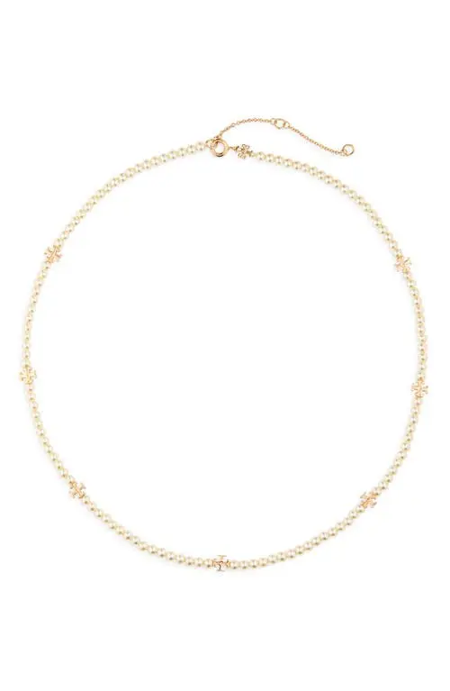 Tory Burch Moondance Faux Pearl Necklace - Tory Gold / Pearl