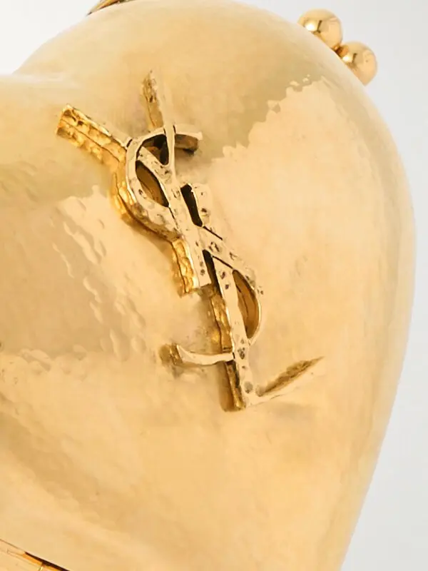 Saint Laurent Heart-shaped Clutch - Gold