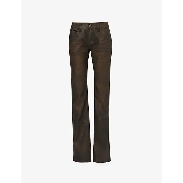 JADED LONDON Cooper Straight-leg Faux-leather Jeans