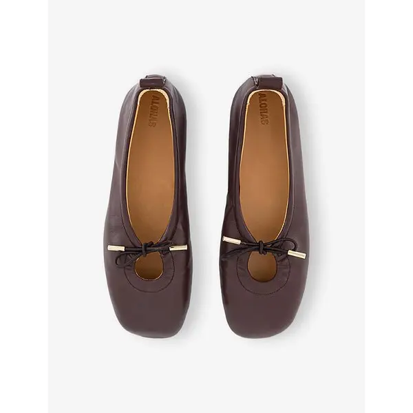 ALOHAS Rosalind Leather Ballet Flats - Brown