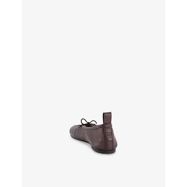 ALOHAS Rosalind Leather Ballet Flats - Brown
