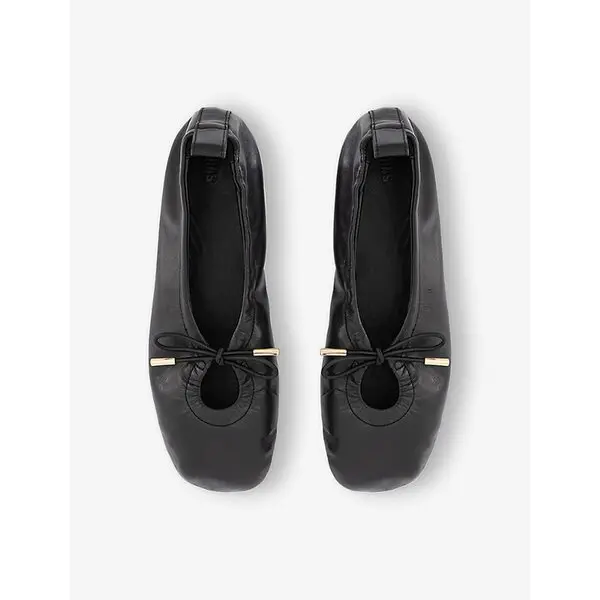 ALOHAS Rosalind Leather Ballet Flats - Black