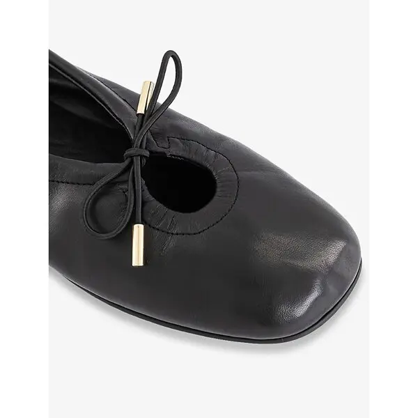 ALOHAS Rosalind Leather Ballet Flats - Black