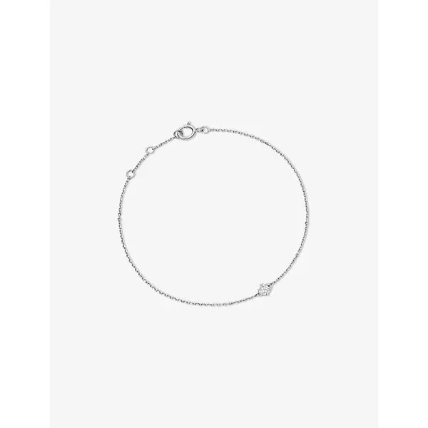 Astley Clarke Interstellar Solitaire Bracelet In 14ct With Lab-grown Diamond - White Gold