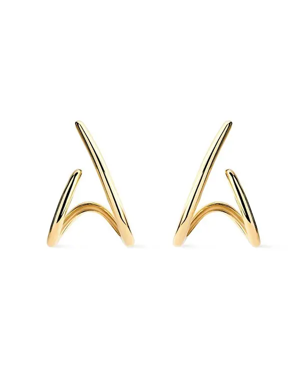 ANA LUISA Solid Aurora Huggie Stud Earrings - Gold