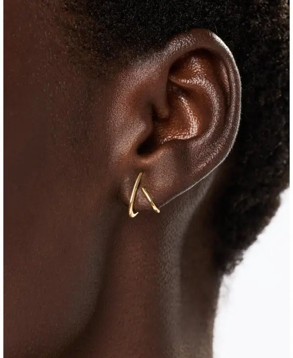 ANA LUISA Solid Aurora Huggie Stud Earrings