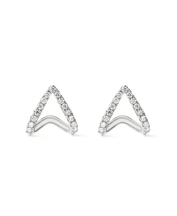 ANA LUISA Solid Yellow Lab-grown Diamond Velora Huggie Studs - Silver