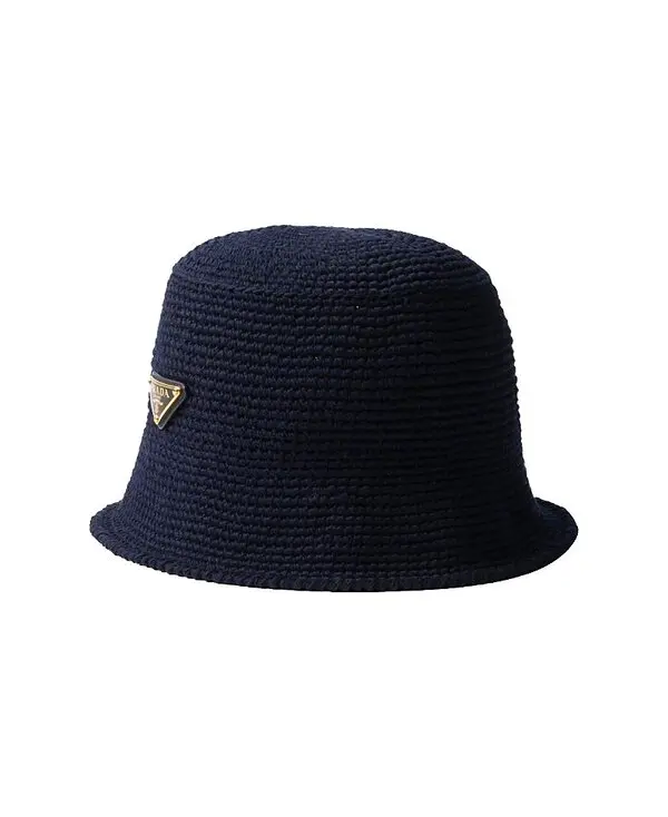 Prada Crochet Bucket Hat - Blue