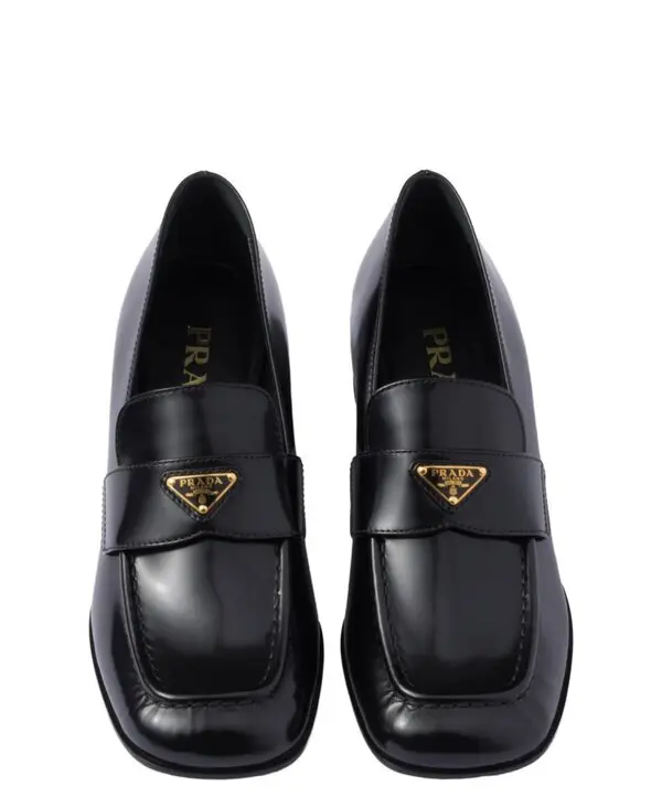 Prada Brushed Leather Loafers
