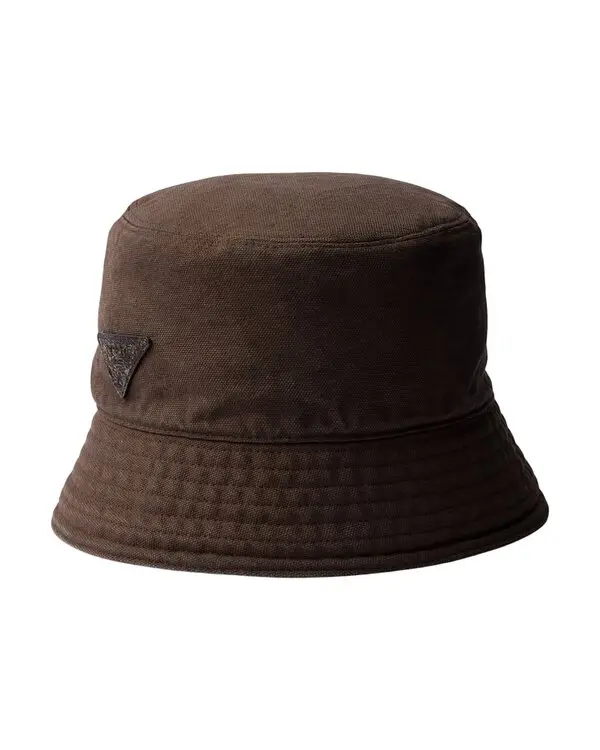Prada Cotton Bucket Hat - Dark Brown