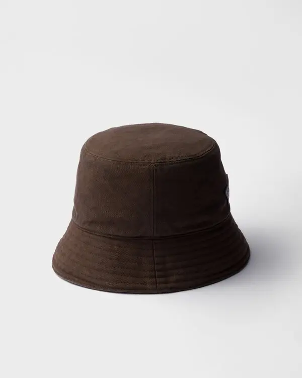 Prada Cotton Bucket Hat - Dark Brown