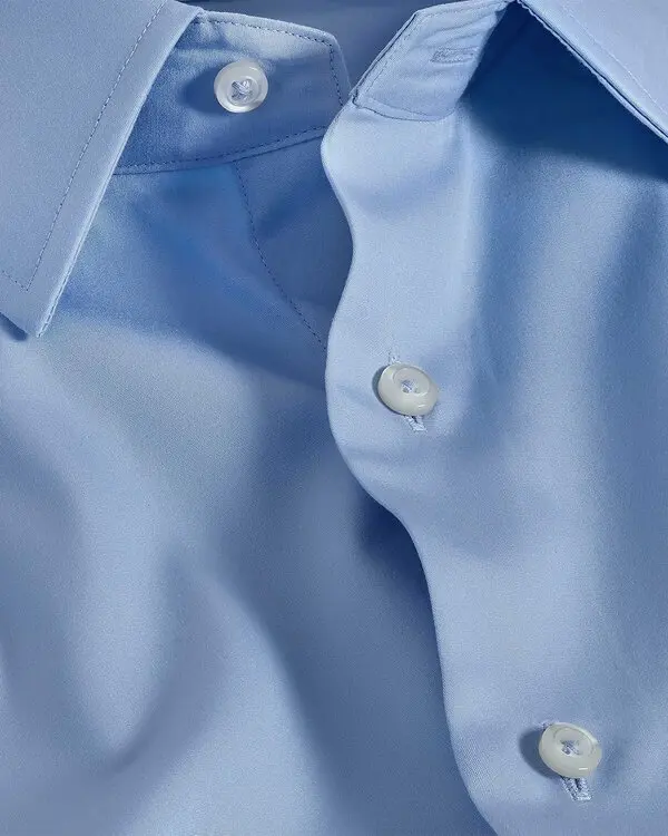david donahue french cuff dress shirts David Donahue Trim Fit Broadcloth French Cuff Dress Shirt - Blue
