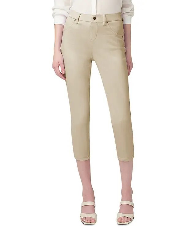 Hue High Rise Ultra Soft Denim Capri Leggings - White Pepper